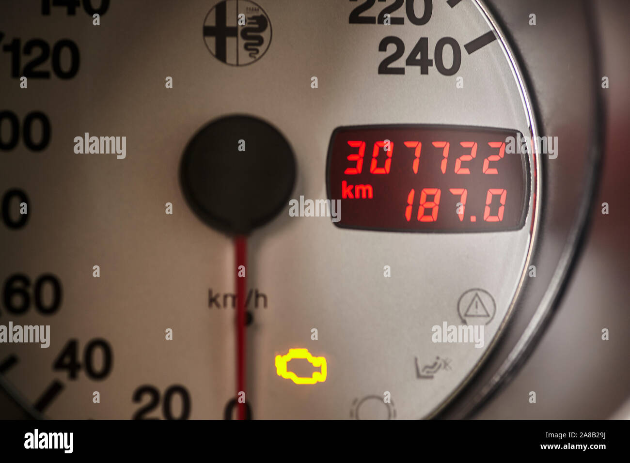 Kilometers traveled car hi-res stock photography and images - Alamy