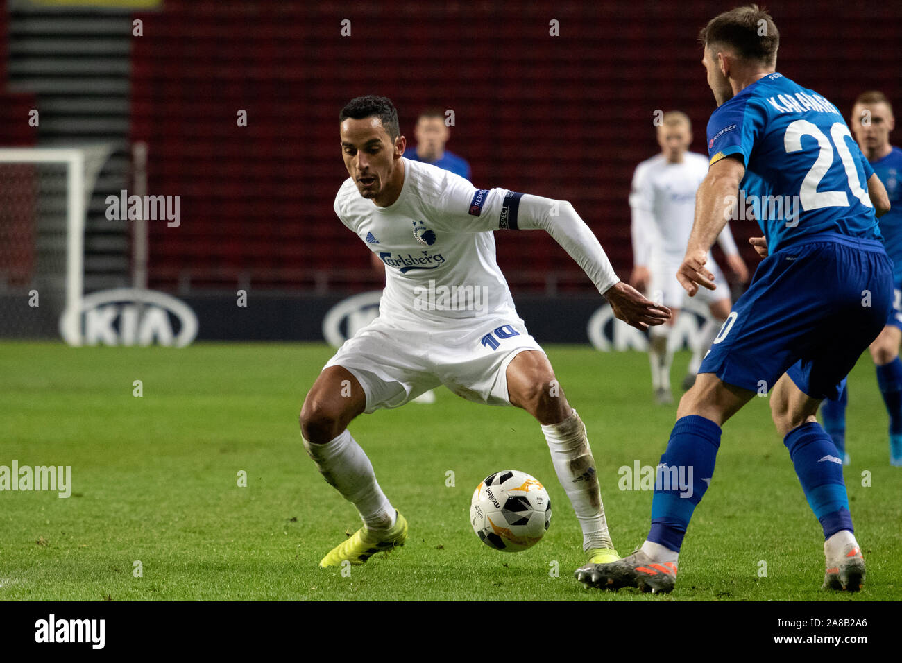 Copenhagen, Denmark. 07th Nov, 2019. Carlos Zeca (10) of FC Copenhagen seen during the Europa ...