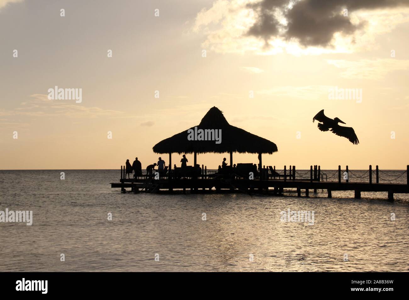 Beach Party Sunset Scene Stock Photo - Alamy