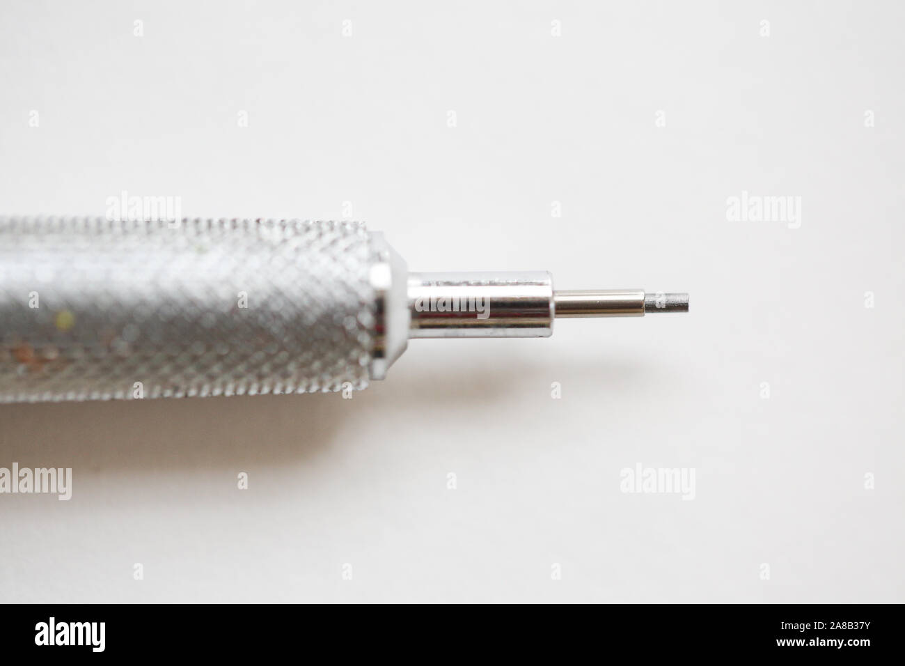 Pen point close-up on white background - Image Stock Photo - Alamy