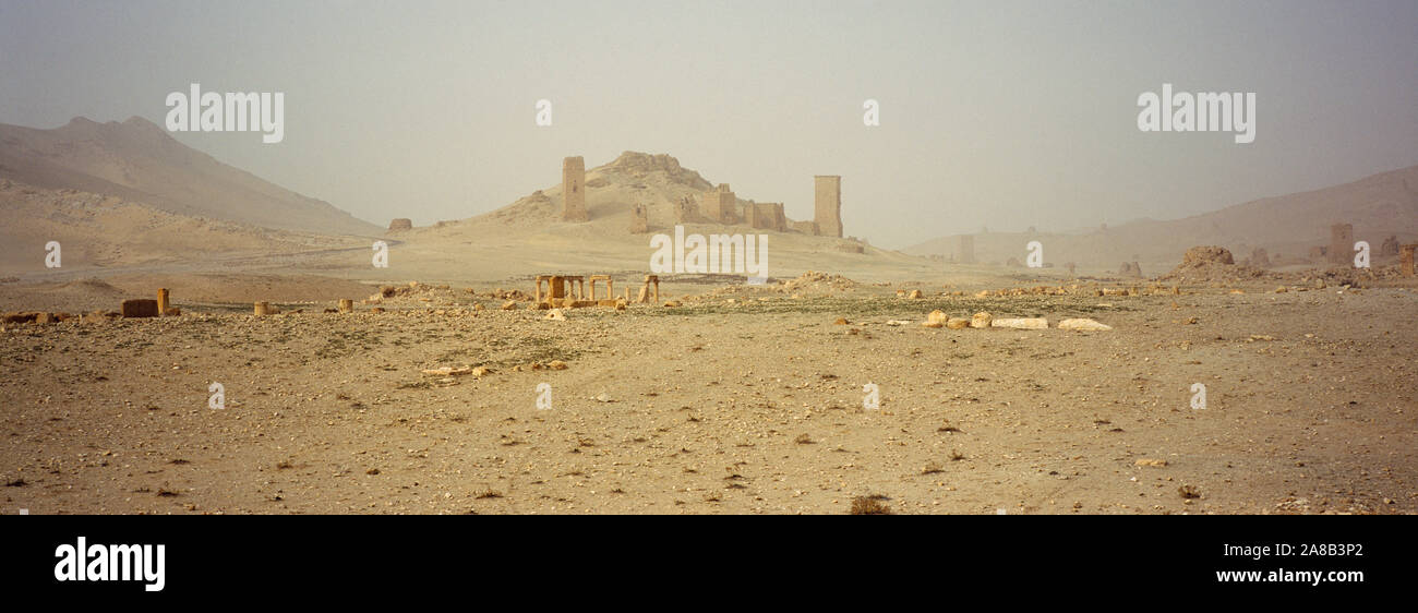 Ancient tombs on a landscape, Palmyra, Syria Stock Photo - Alamy