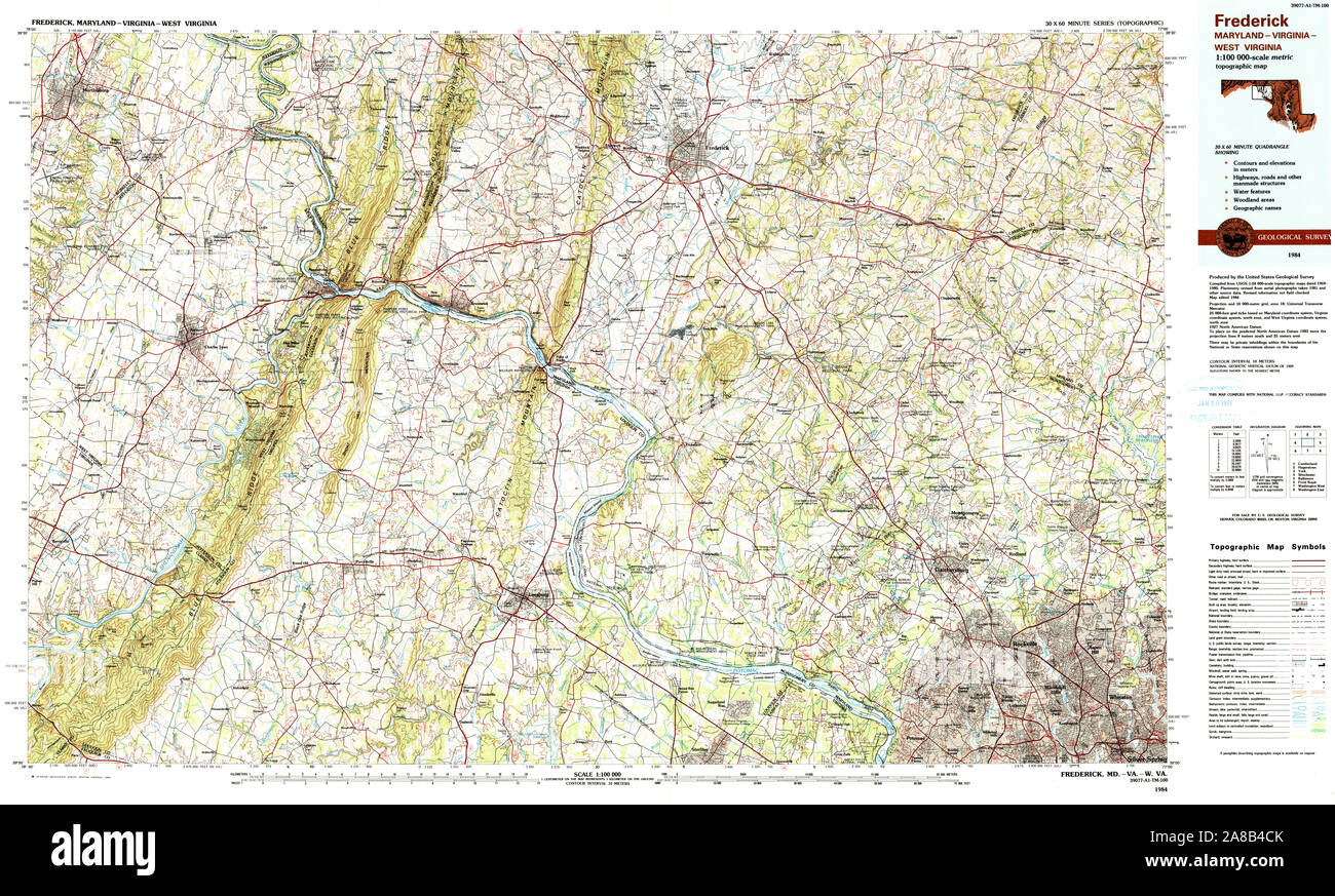 Frederick maryland map Cut Out Stock Images & Pictures - Alamy