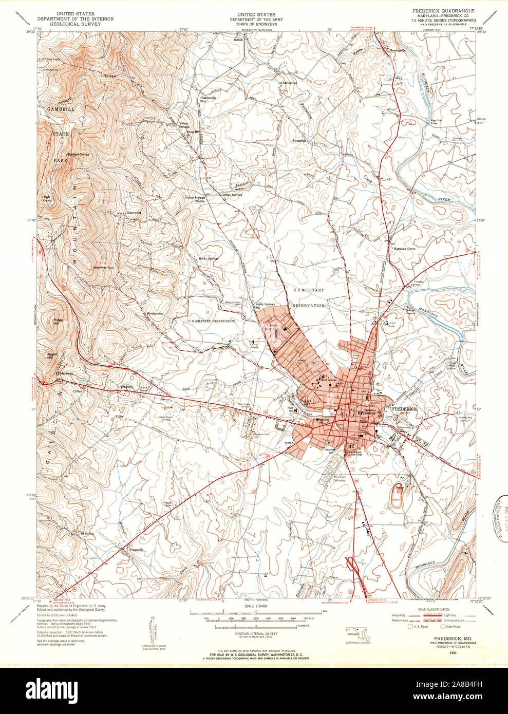 Frederick maryland map hi-res stock photography and images - Alamy
