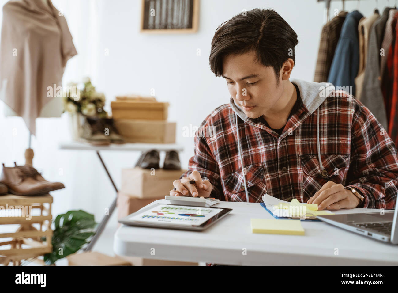 small online store business owner working from home Stock Photo - Alamy