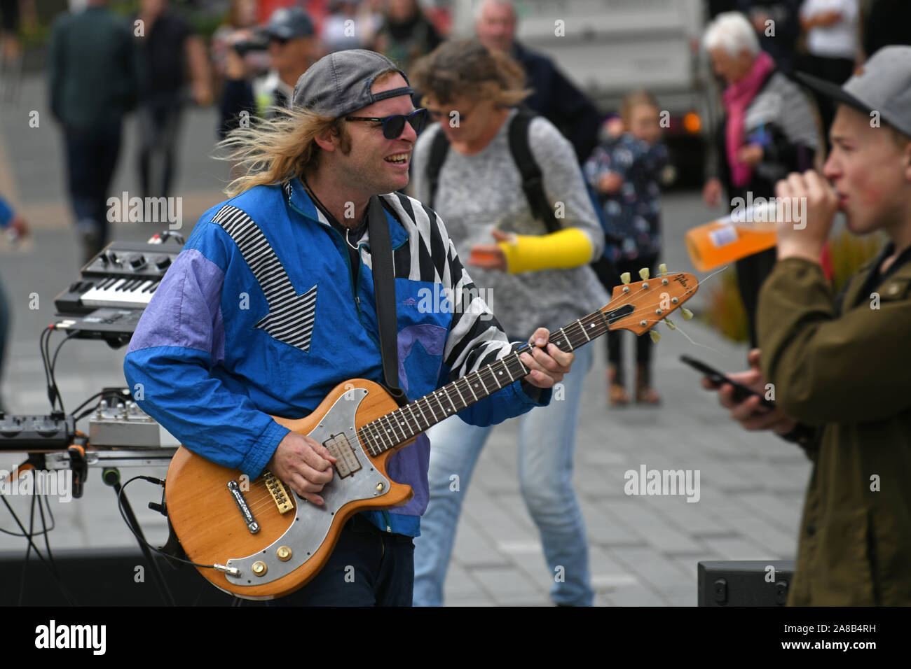 CHRISTCHURCH, NEW ZEALAND, OCTOBER 12, 2019: Musician Reuben Stone ...