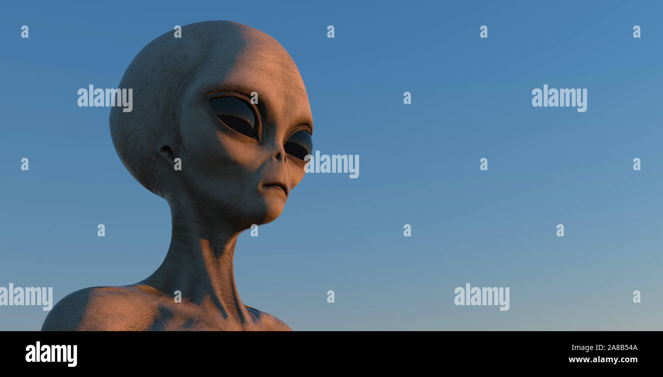 Grey alien hi-res stock photography and images - Alamy