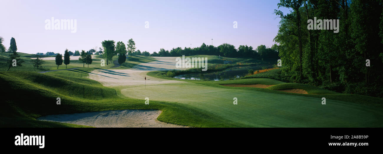 Trees on a golf course, Timbers At Troy, Elkridge, Maryland, USA Stock ...