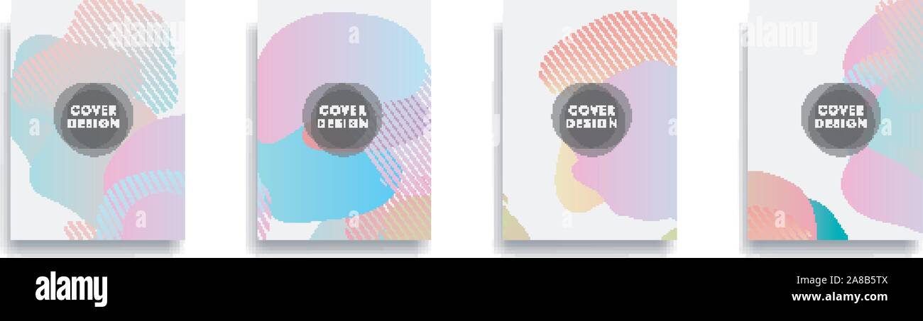Dynamic style banner design set with fluid orange gradient elements ...