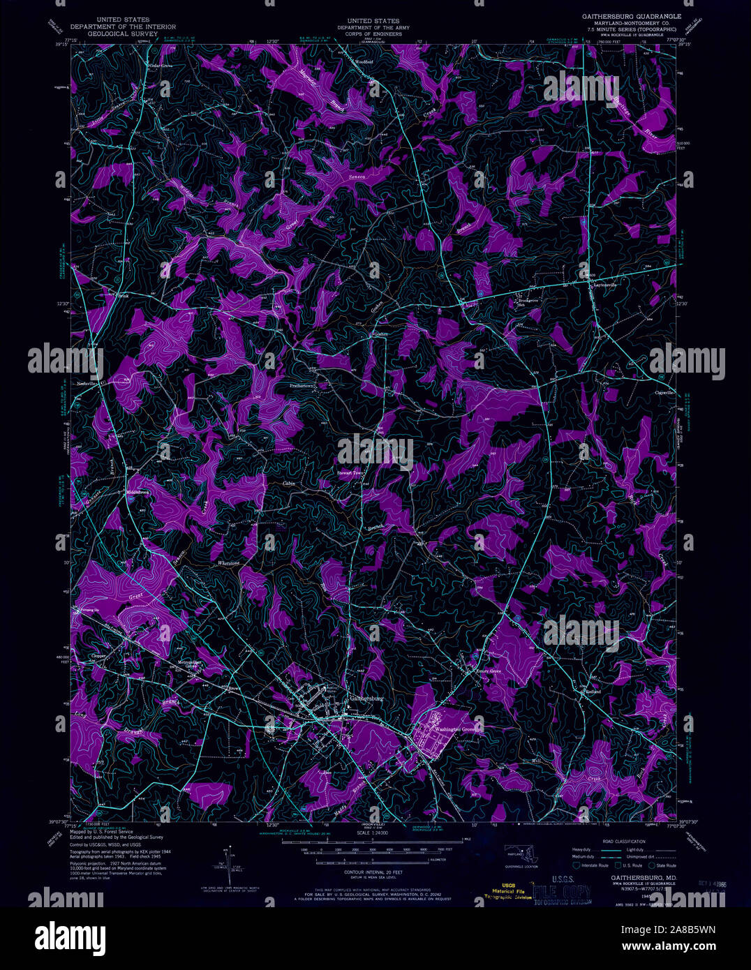 Map of gaithersburg hi-res stock photography and images - Alamy