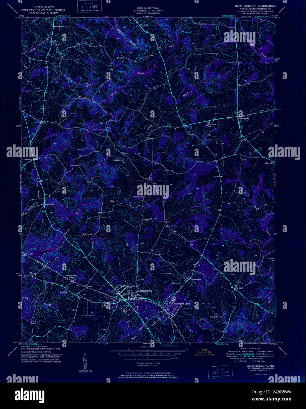 Gaithersburg map hi-res stock photography and images - Alamy