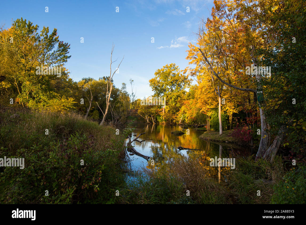 Laval city, aerial view in autumn Stock Photo - Alamy