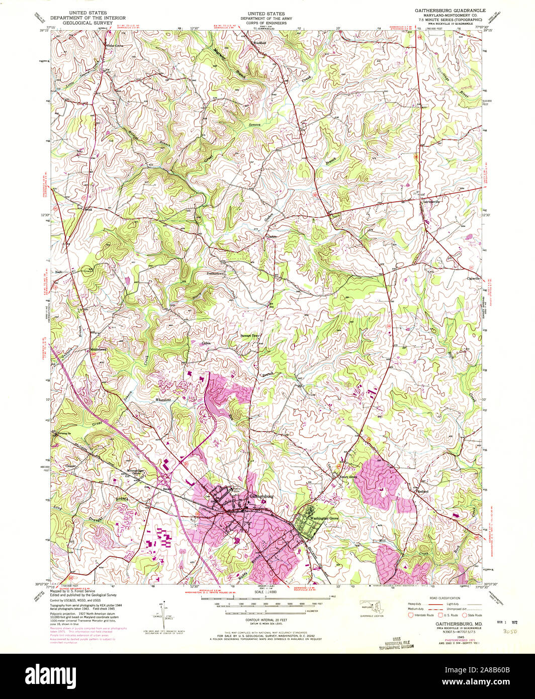 Gaithersburg map hi-res stock photography and images - Alamy