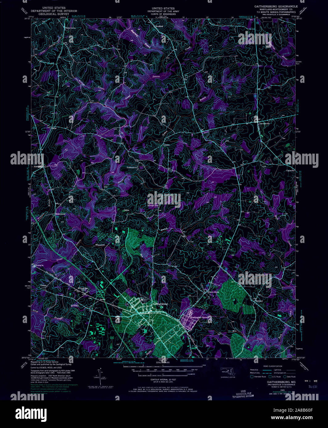 Gaithersburg map hi-res stock photography and images - Alamy
