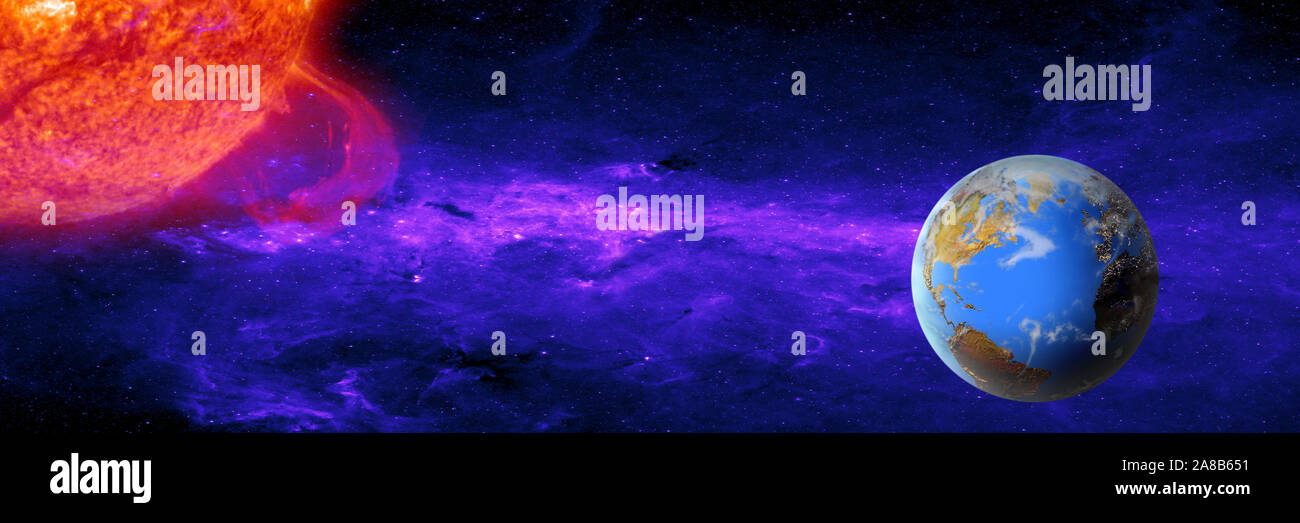 Earth moving around the sun Stock Photo - Alamy