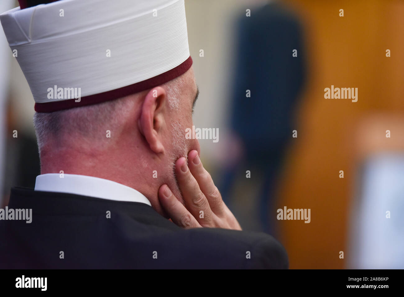 Islamic conference, imam, muslim's leaders at the islamic and arabic ...