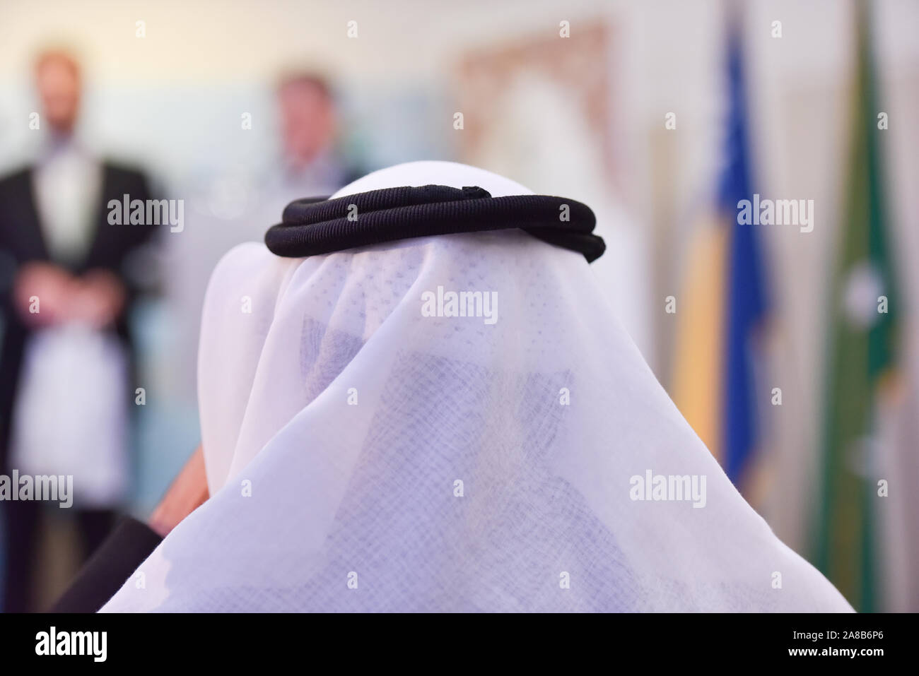 Islamic conference, imam, muslim's leaders at the islamic and arabic ...