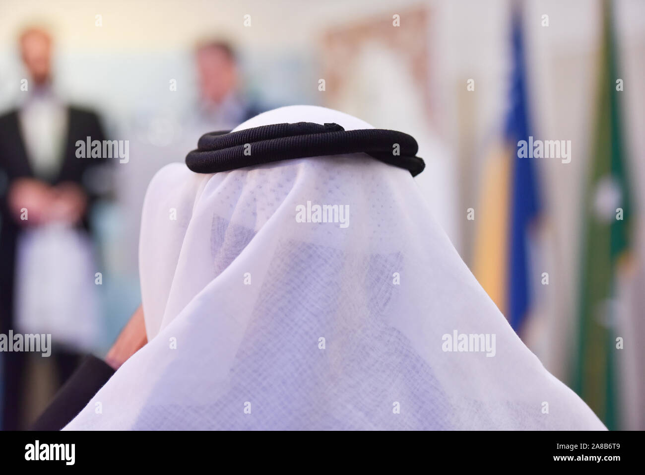 Islamic conference, imam, muslim's leaders at the islamic and arabic ...