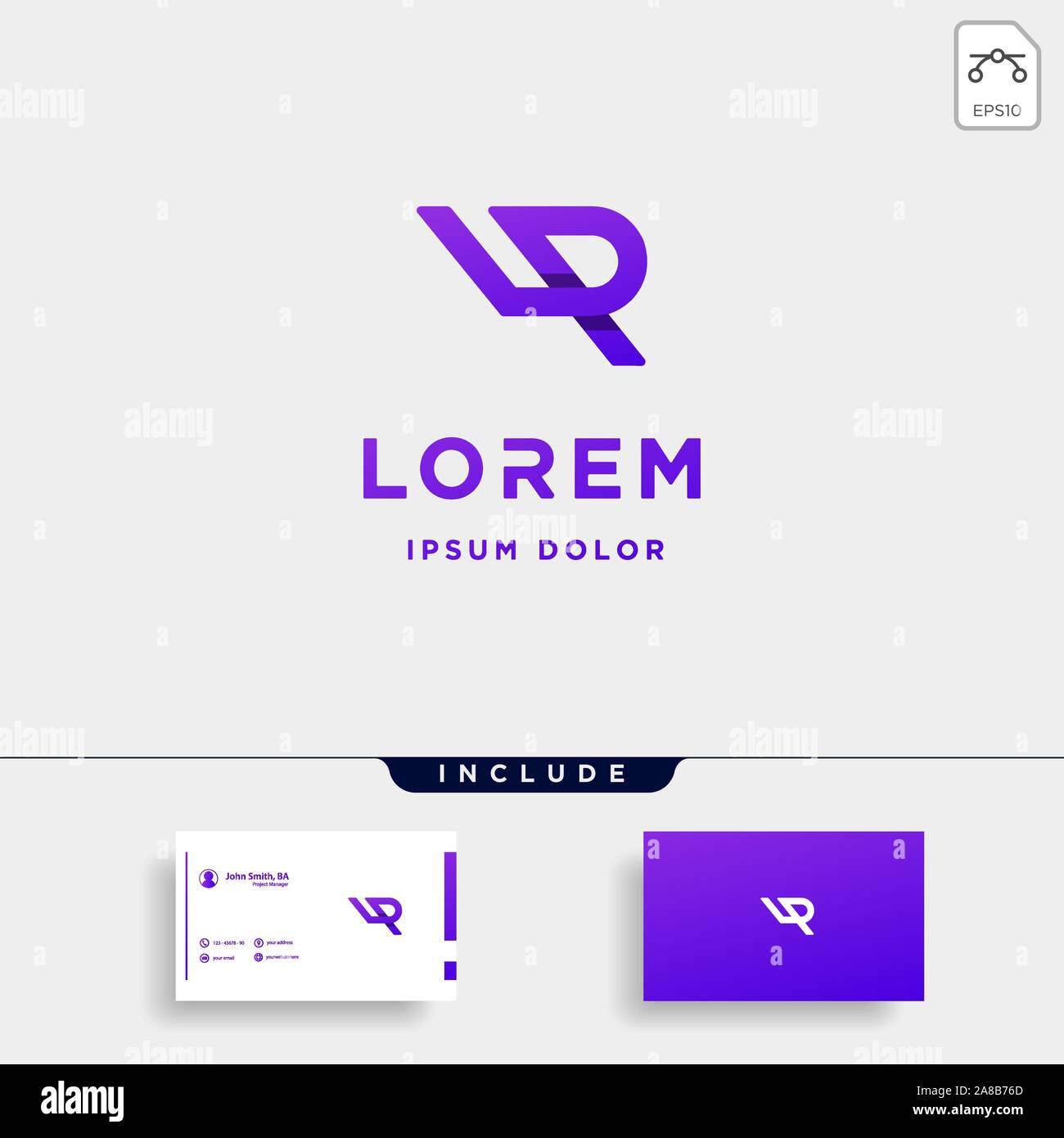 Letter LP LR Monogram Logo Design Minimal Stock Vector Image & Art - Alamy