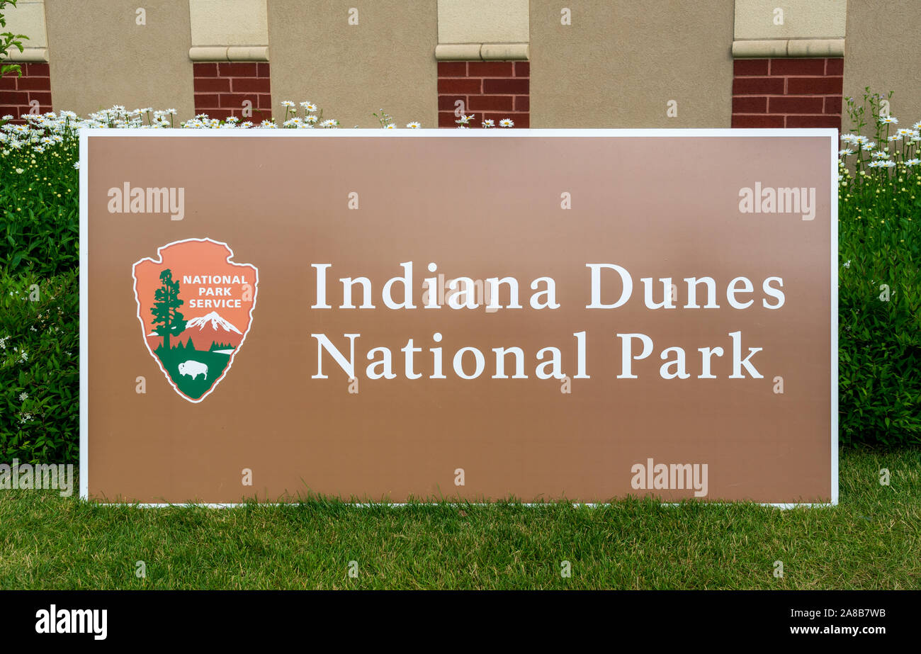 Indiana dunes national park sign hi-res stock photography and images ...