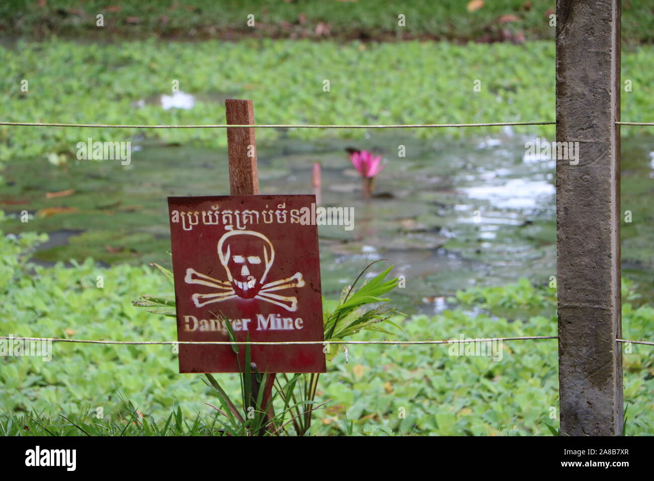 Landmine Warning Sign Stock Photo - Alamy