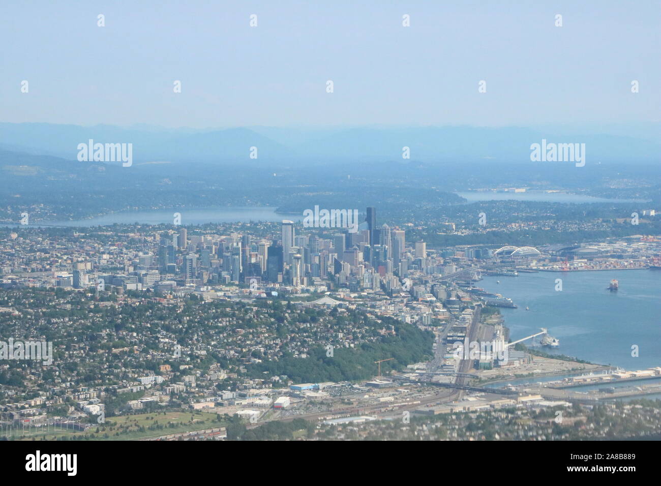 Birds eye view downtown seattle hi-res stock photography and images - Alamy