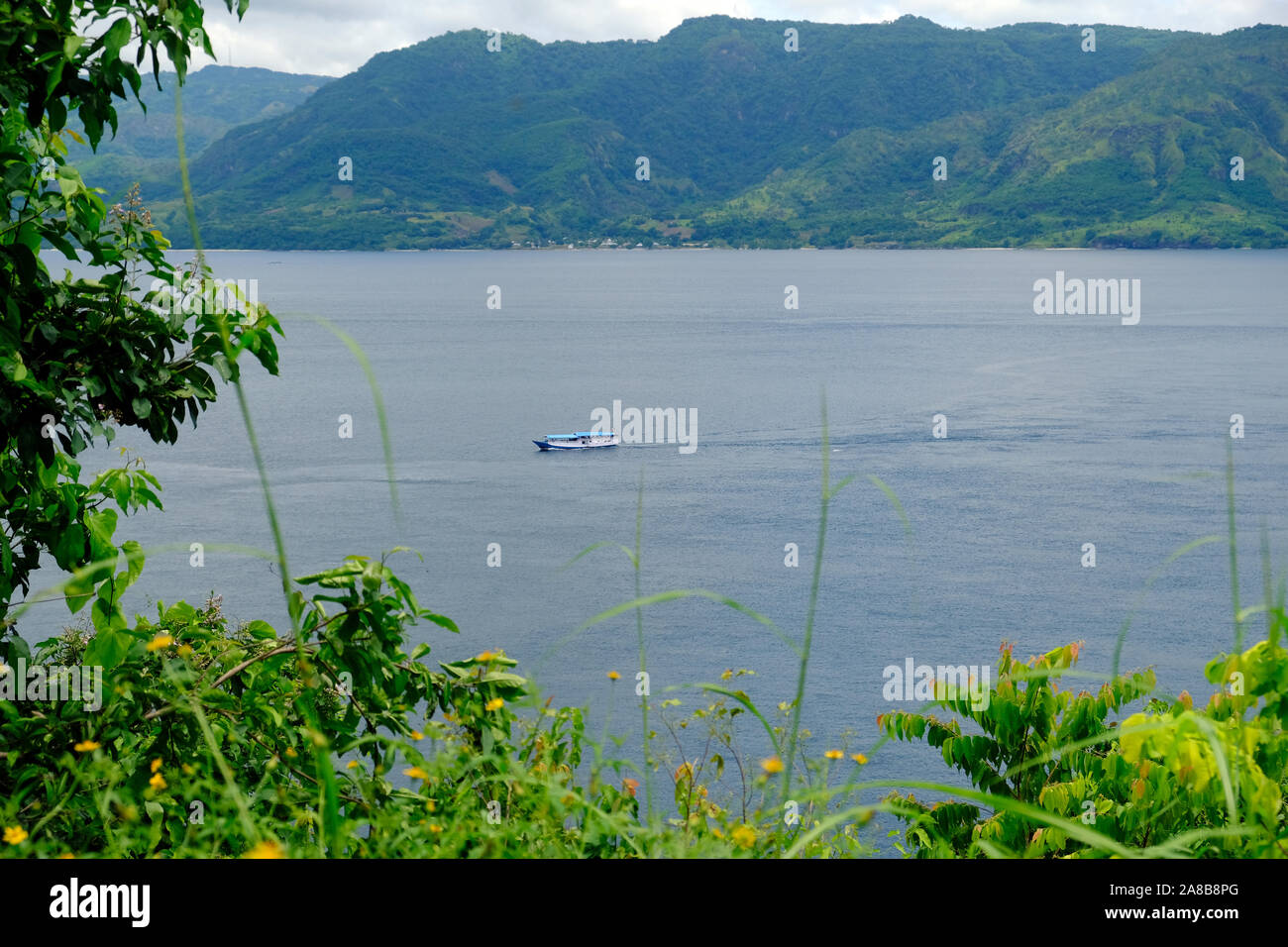 Indonesia Alor - Wonderful Coastline inhabited area, ocean landscape ...