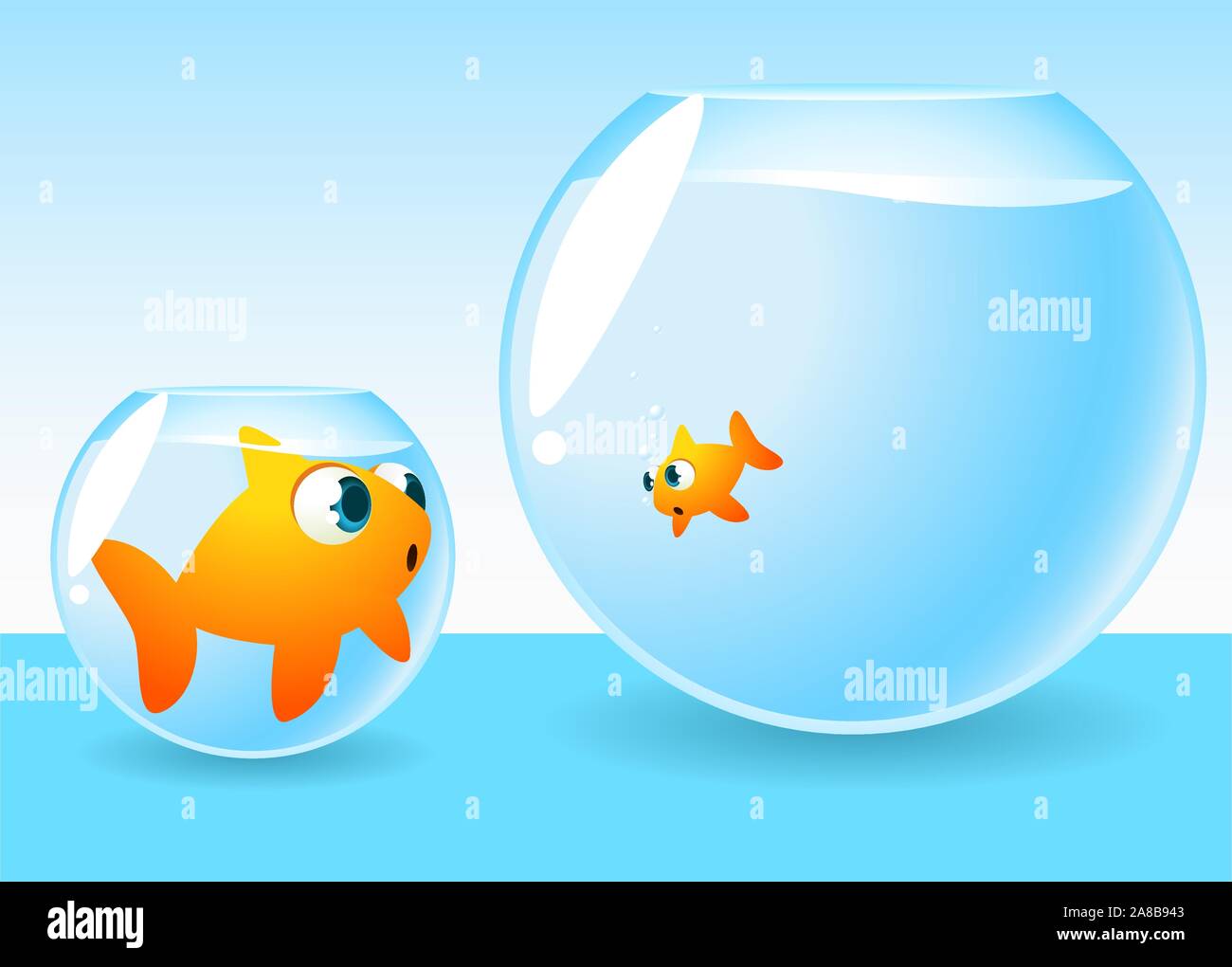Living in a fishbowl Stock Vector Images - Alamy