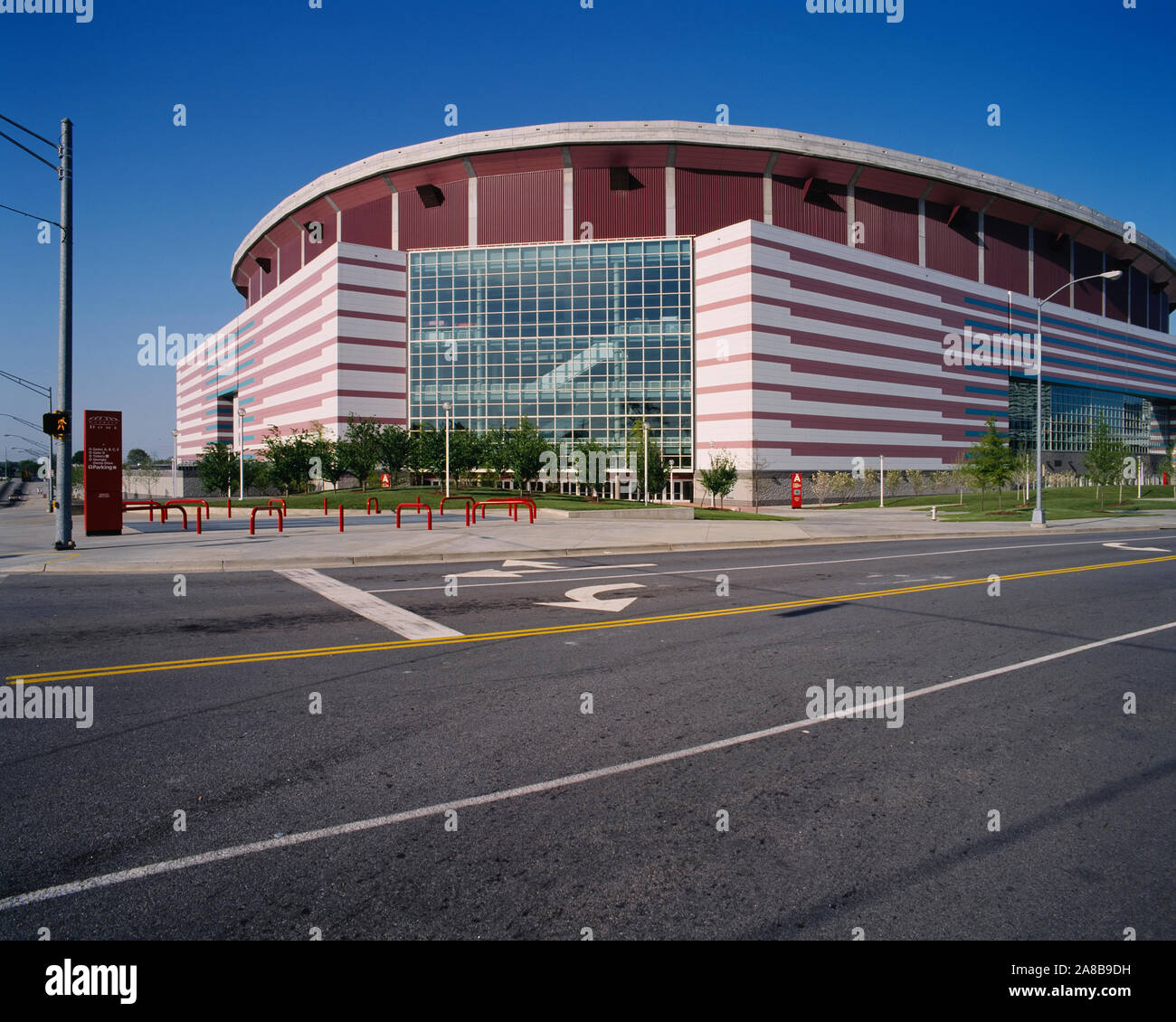 Stadium at the roadside, Georgia Dome, Atlanta, Georgia, USA Stock ...