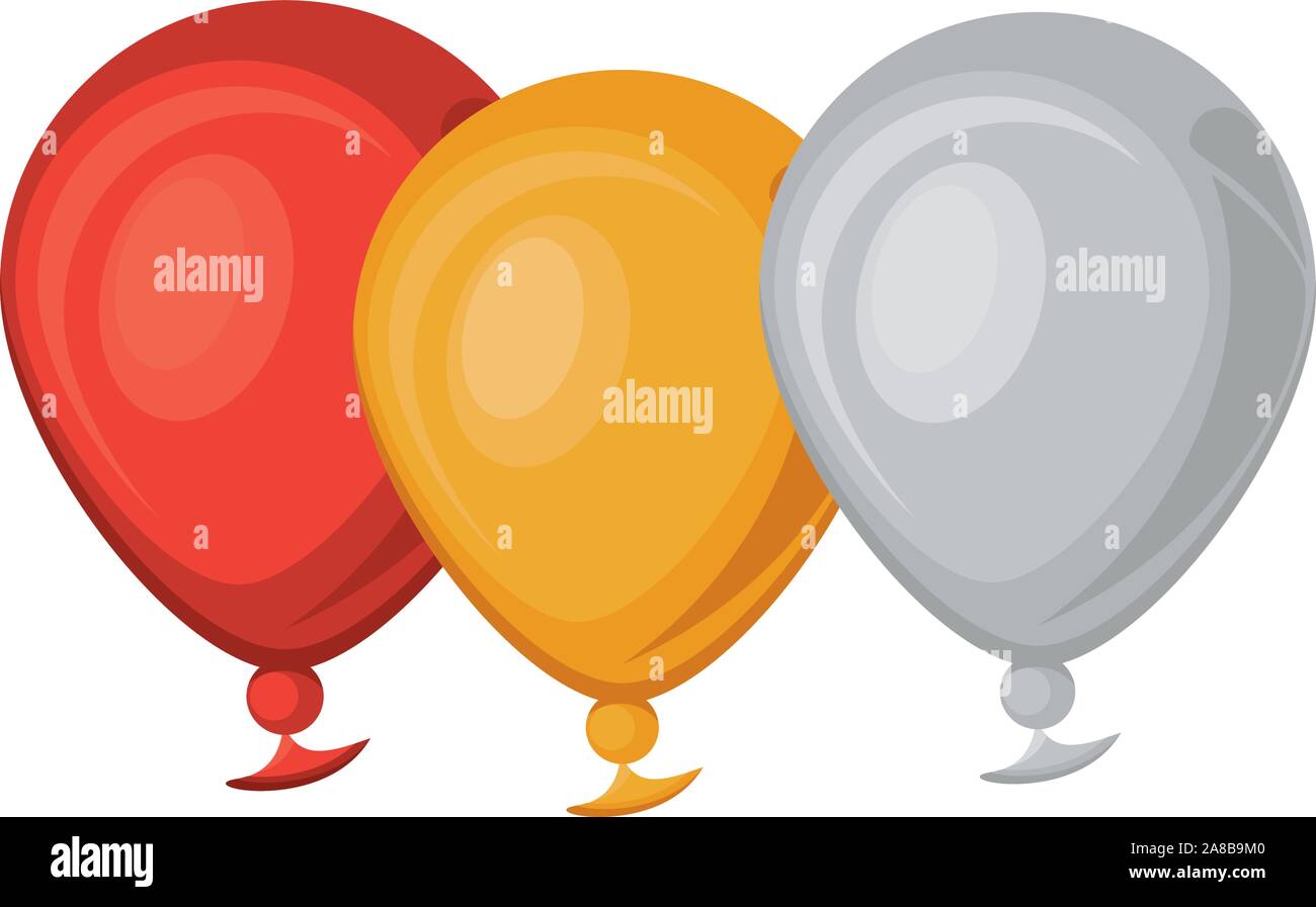 balloons helium float isolated icons Stock Vector Image & Art - Alamy