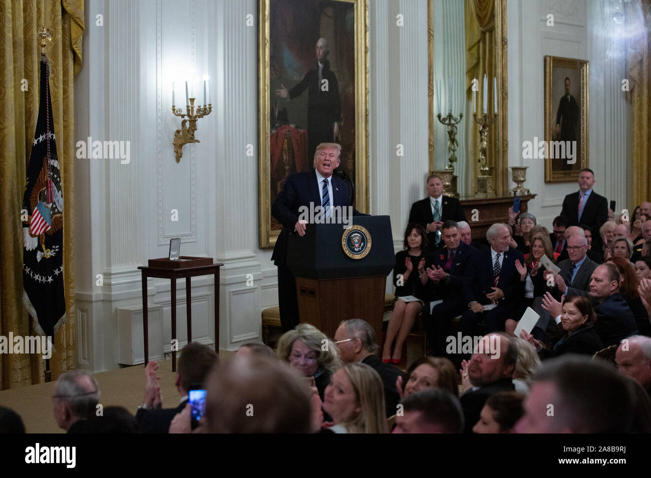 United States President Donald J. Trump presents the Presidential ...