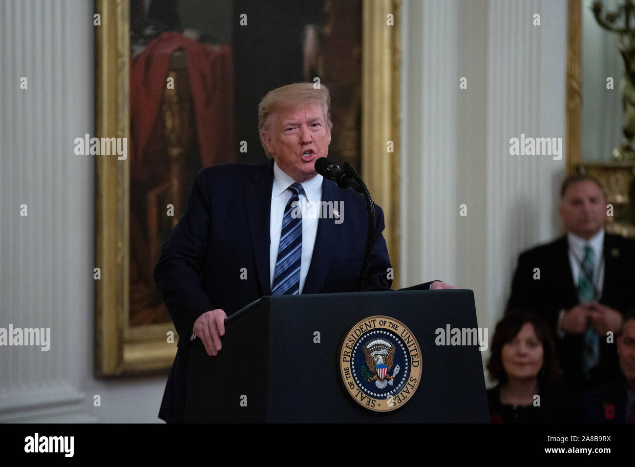United States President Donald J. Trump presents the Presidential ...