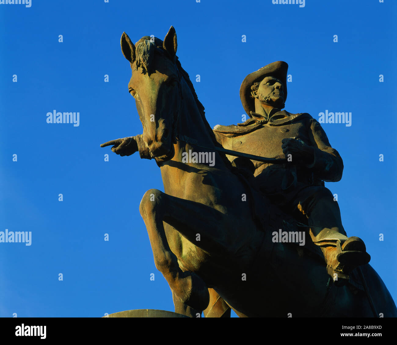 Low angle view of a statue of Sam Houston, Sam Houston Monument ...