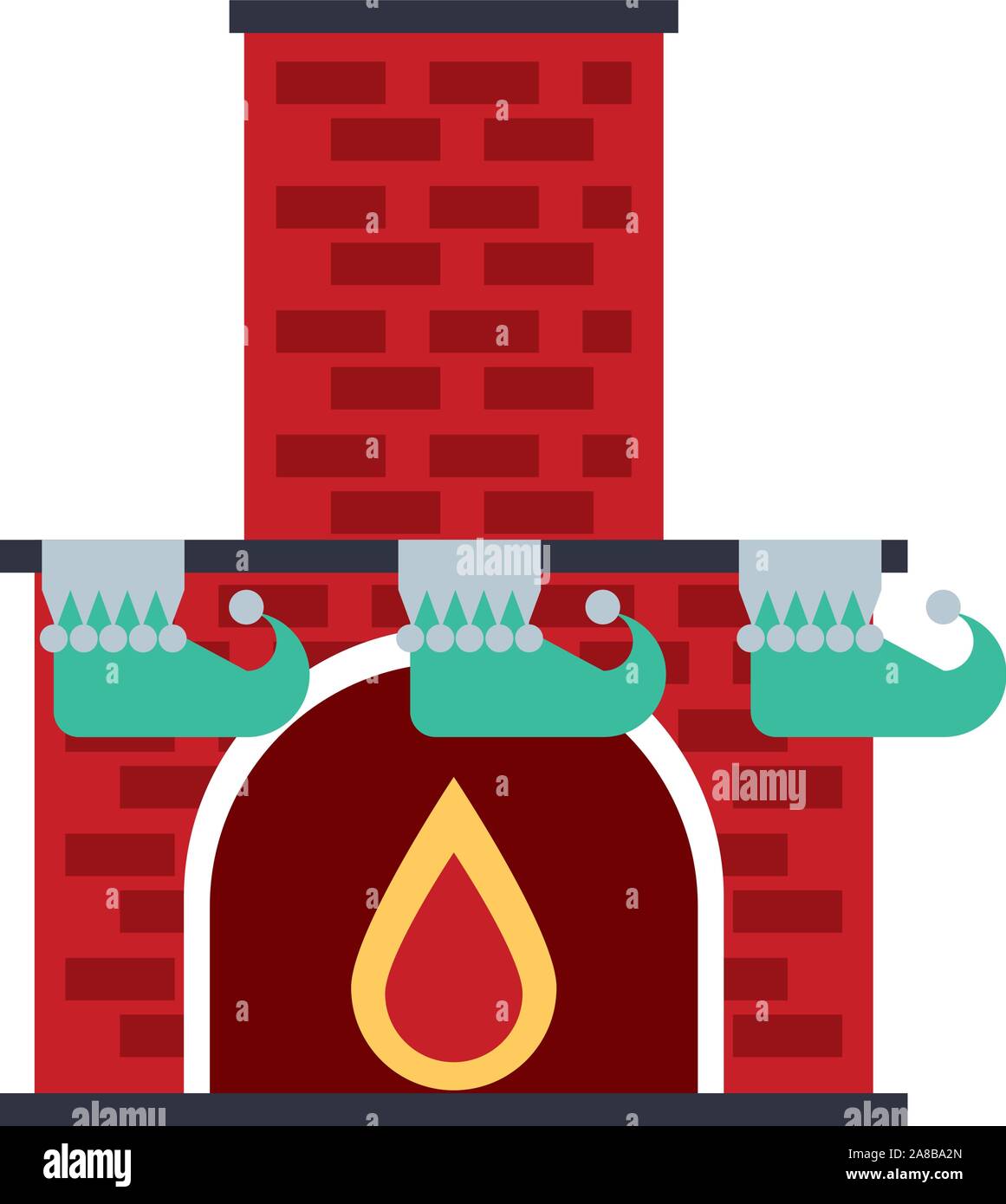 merry christmas house chimney icon Stock Vector Image & Art - Alamy