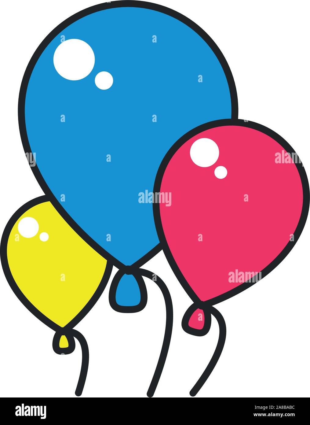 balloons helium floating isolated icon Stock Vector Image & Art - Alamy