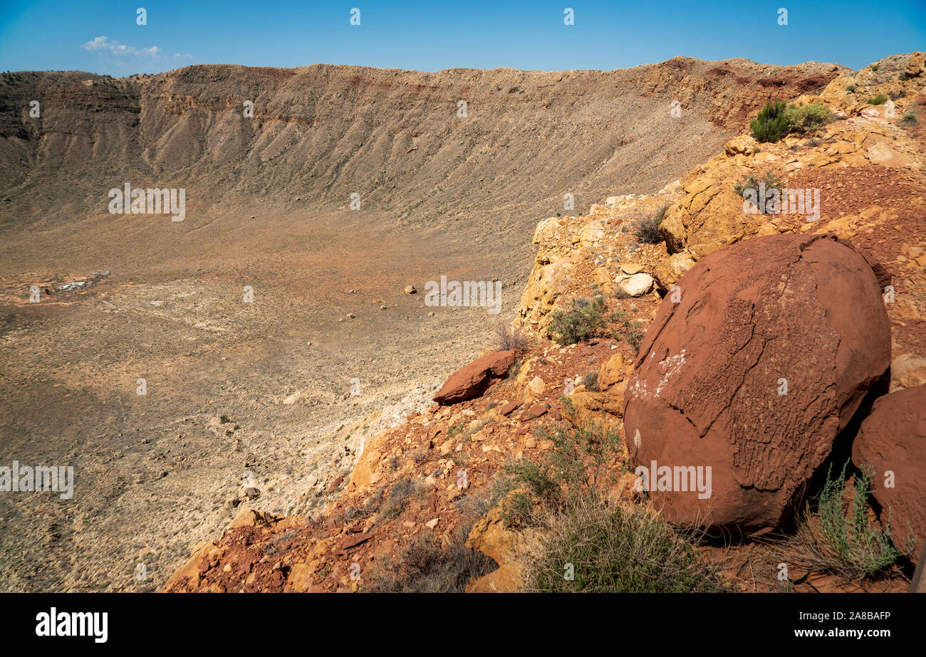 Meteor Crater's large impact zone Stock Photo - Alamy