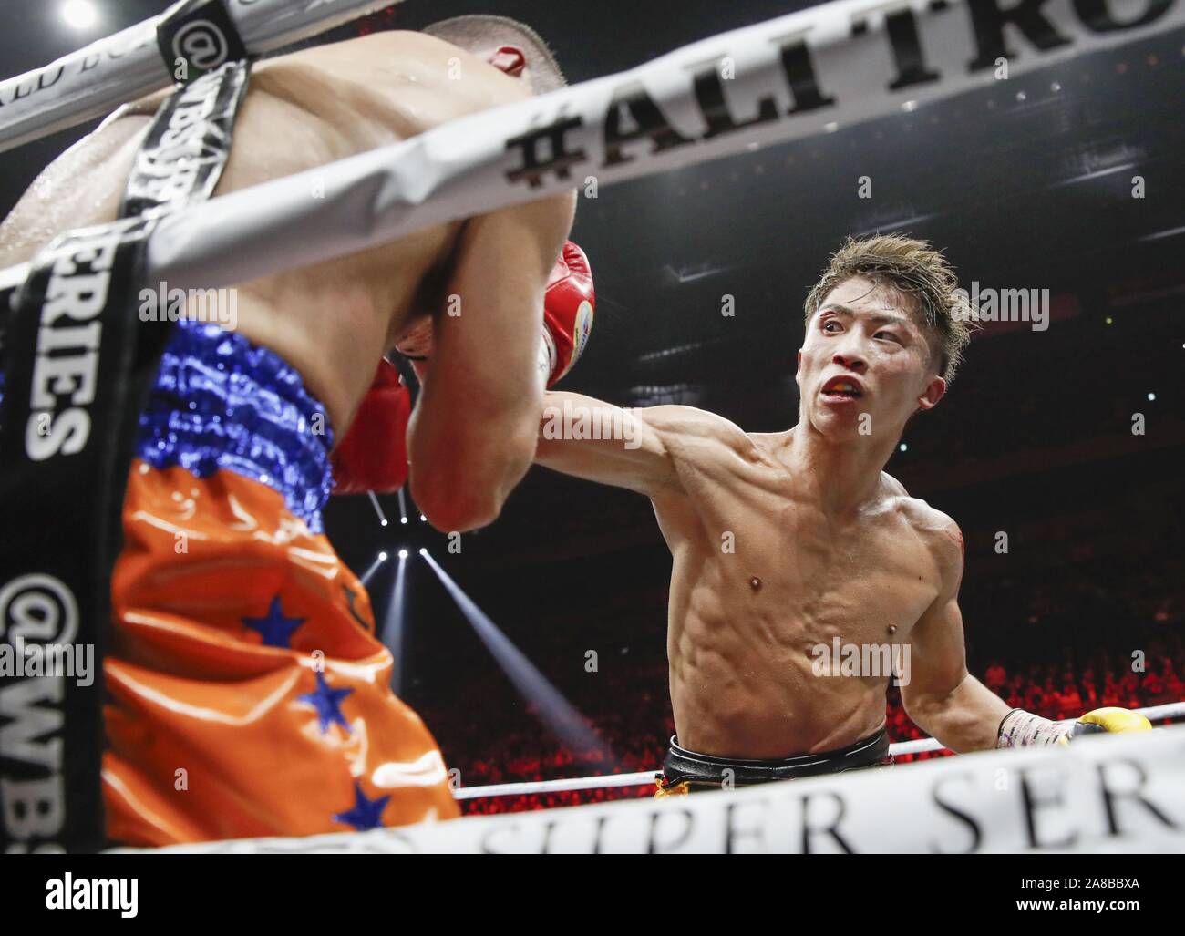 Japan's Naoya Inoue throws a punch at Nonito Donaire of the Philippines ...