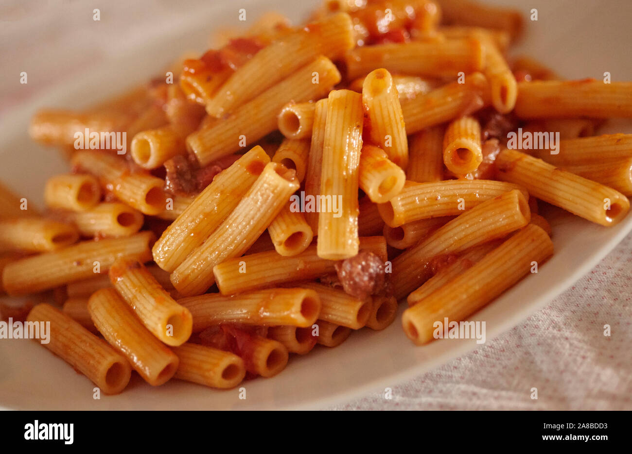 Delicious pasta detail Stock Photo - Alamy