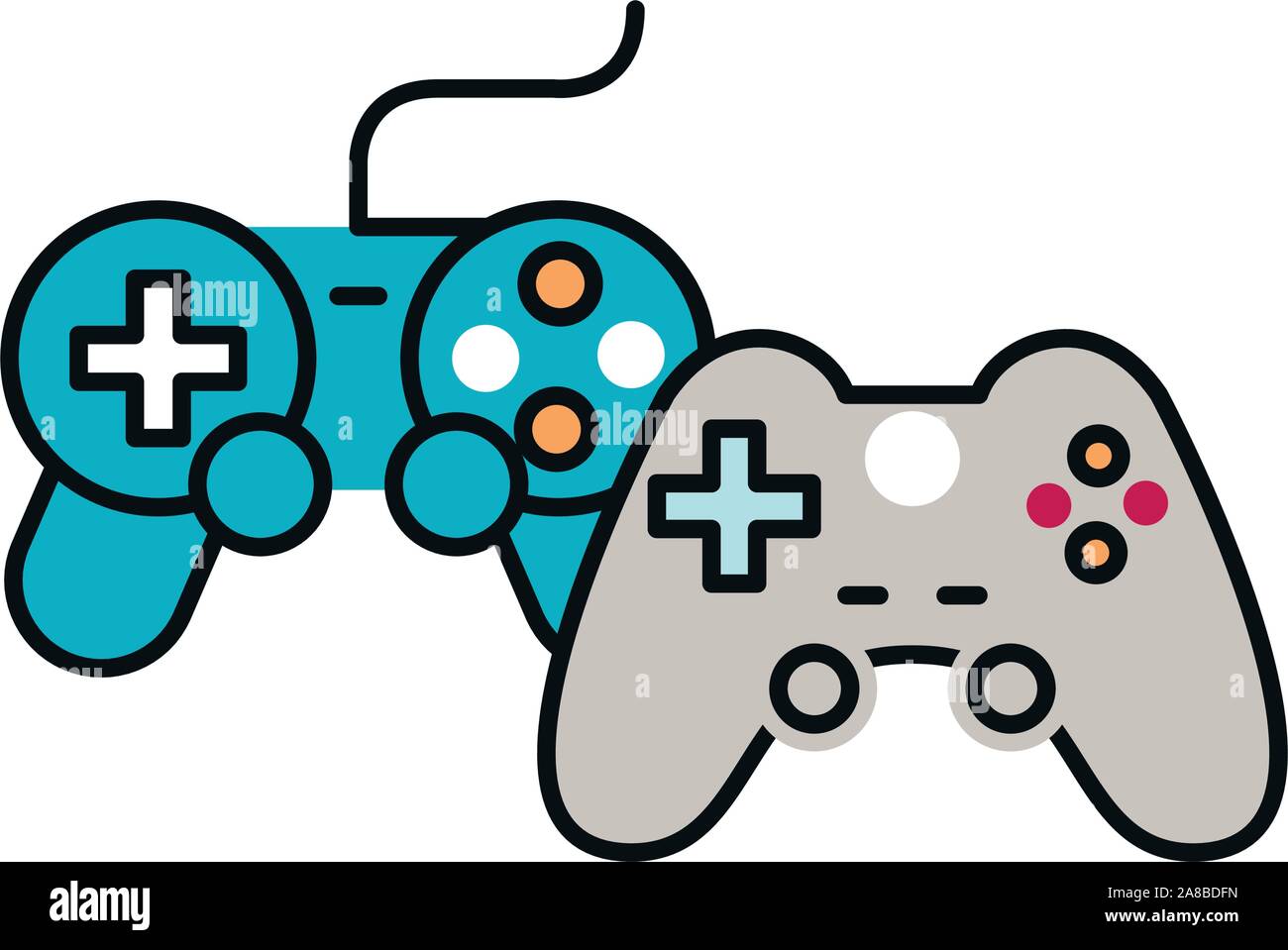 video game controls handle icons Stock Vector Image & Art - Alamy