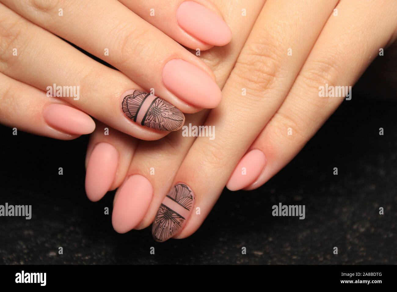 beautiful nails manicure Stock Photo - Alamy