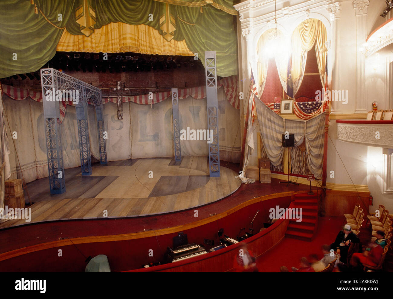Interiors of a stage theater, Ford's Theater, Washington DC, USA Stock ...