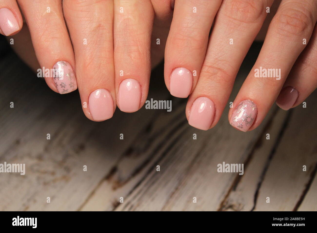 beautiful nails manicure Stock Photo - Alamy