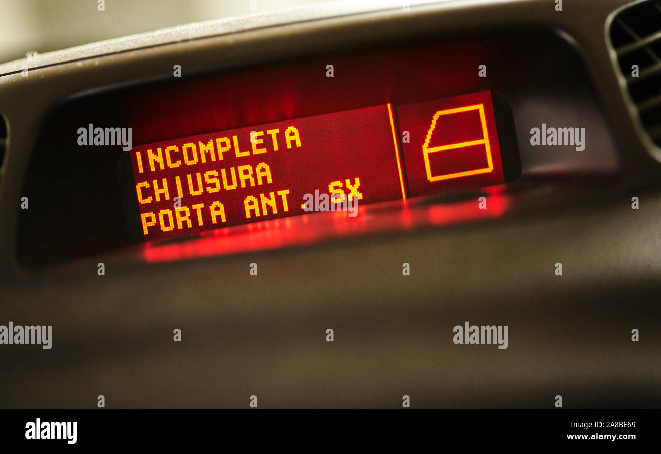 Infocenter display of a car Stock Photo - Alamy