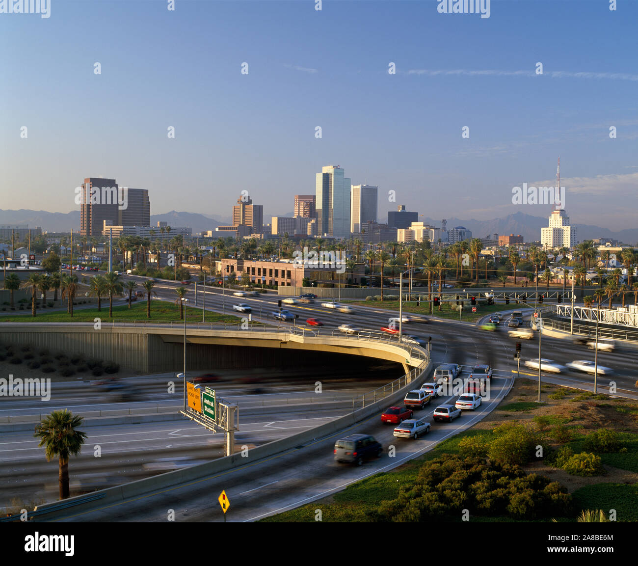 Skyscrapers in a city, Phoenix, Maricopa County, Arizona, USA Stock ...