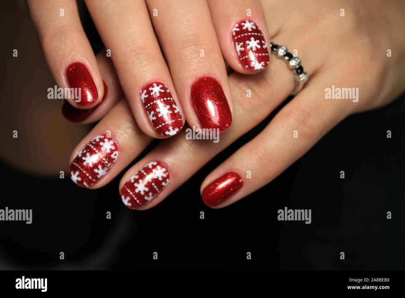 beautiful nails manicure Stock Photo - Alamy