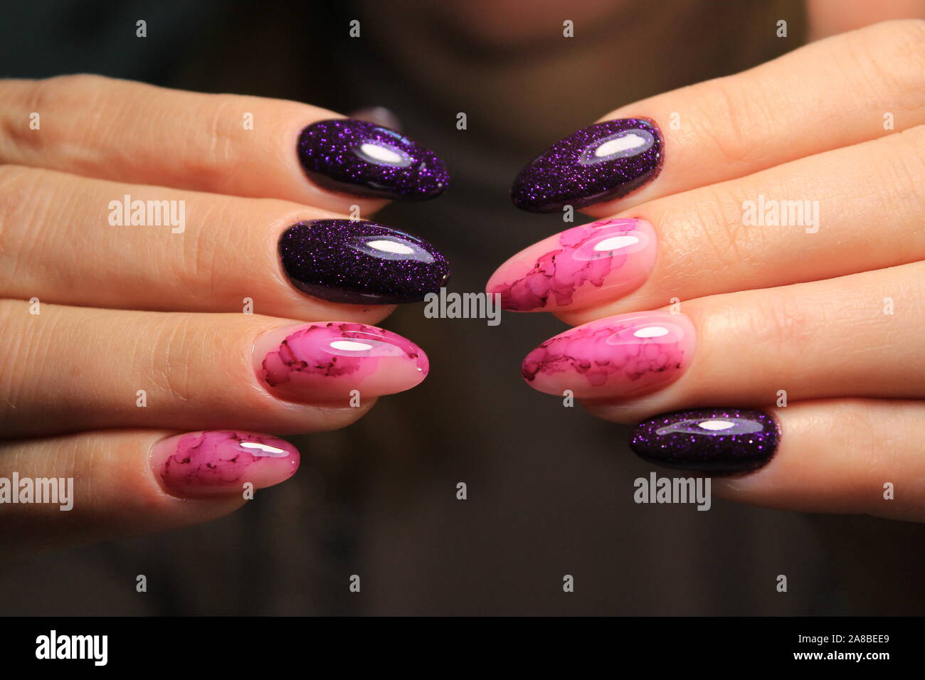 glamorous manicure nails Stock Photo - Alamy
