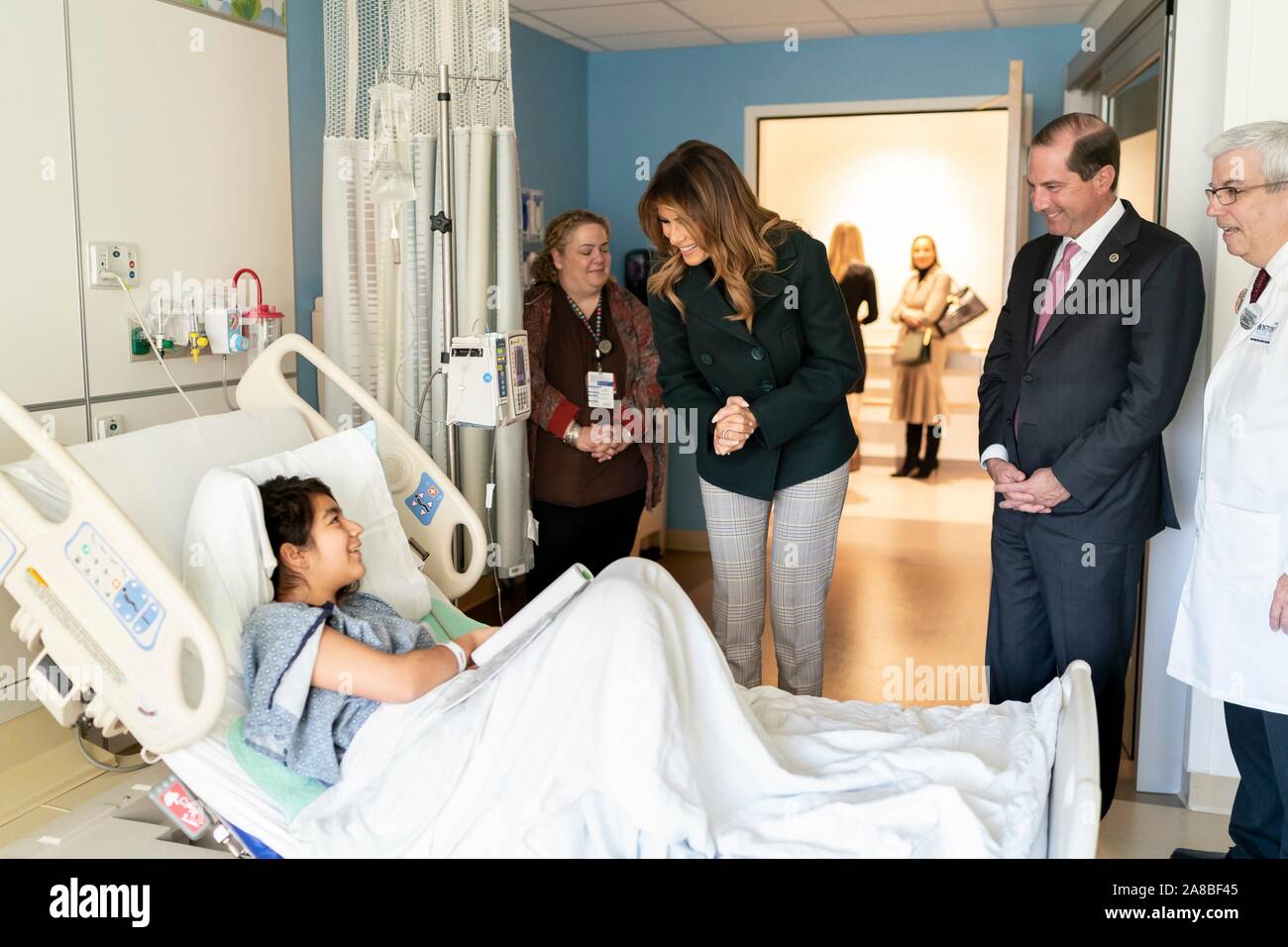 U.S First Lady Melania Trump and Secretary of Health and Human Services ...