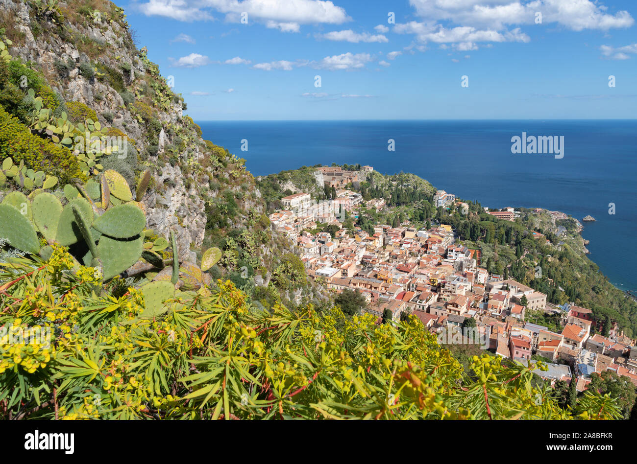 Taormina coastline view hi-res stock photography and images - Alamy