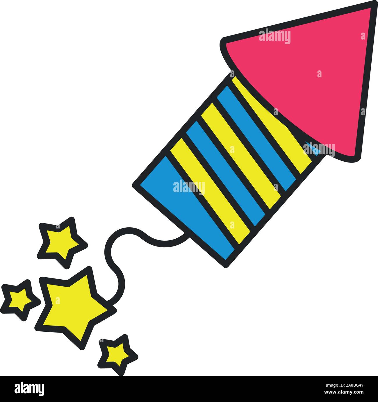 rocket firework explosive isolated icon Stock Vector Image & Art - Alamy
