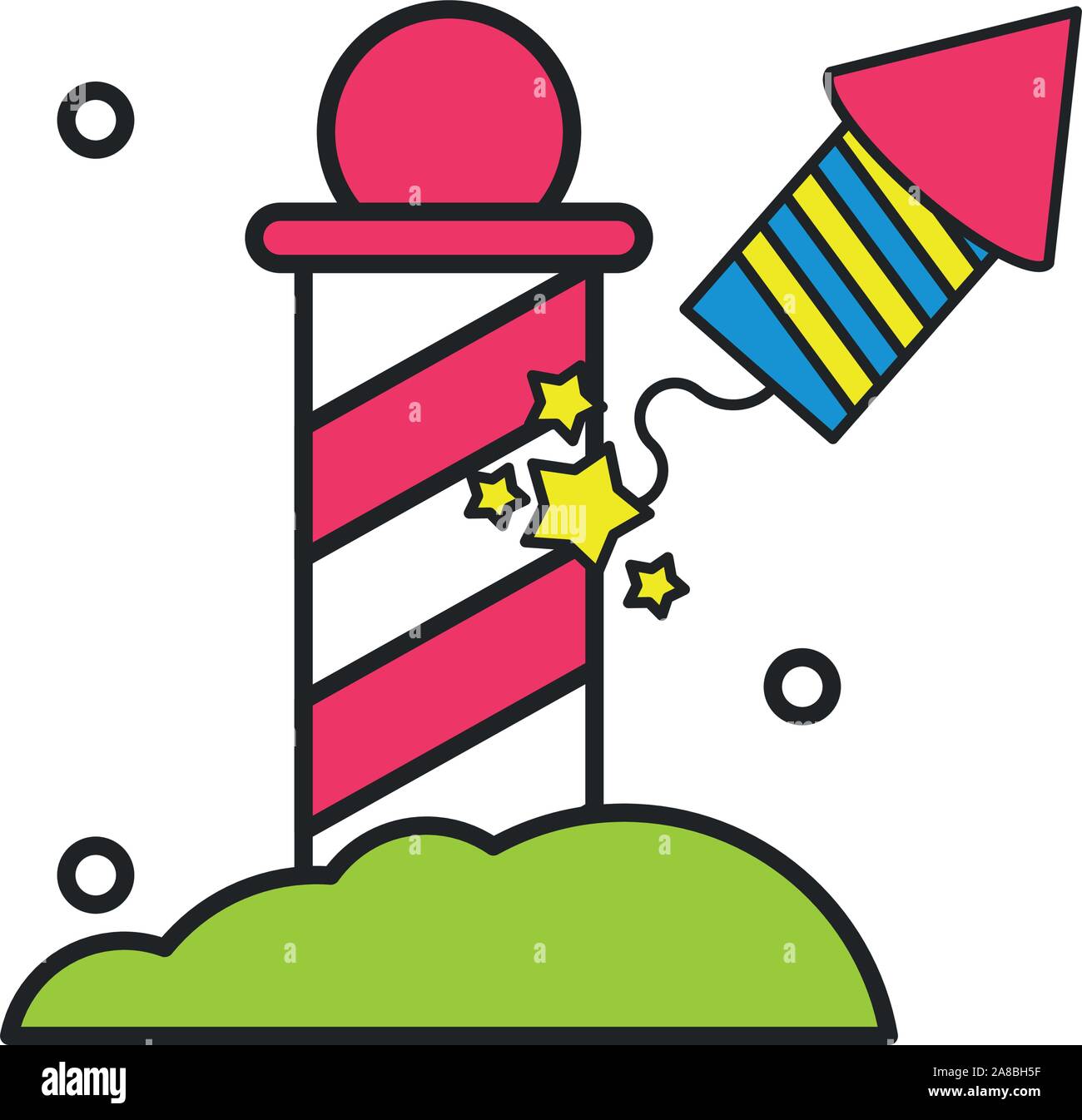 rocket firework explosive isolated icon Stock Vector Image & Art - Alamy