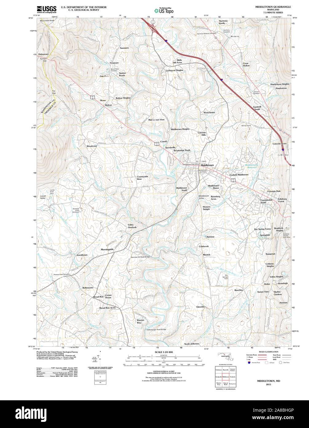 Map of middletown hi-res stock photography and images - Alamy